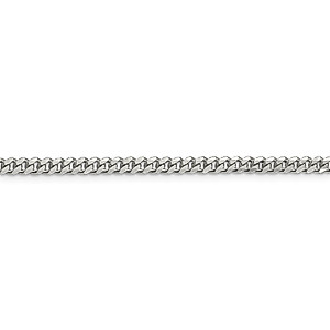 Solid 925 Sterling Silver 3.5mm Curb Cuban Chain Necklace - with Secure Lobster Lock Clasp 18"