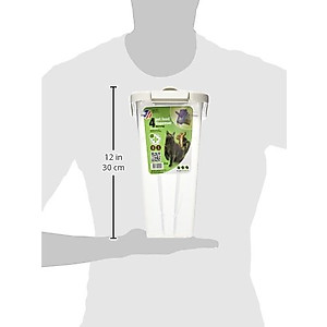 Van Ness 4-Pound Food Dispenser with Fresh-Tite Seal, White , Large (FD4), Clear