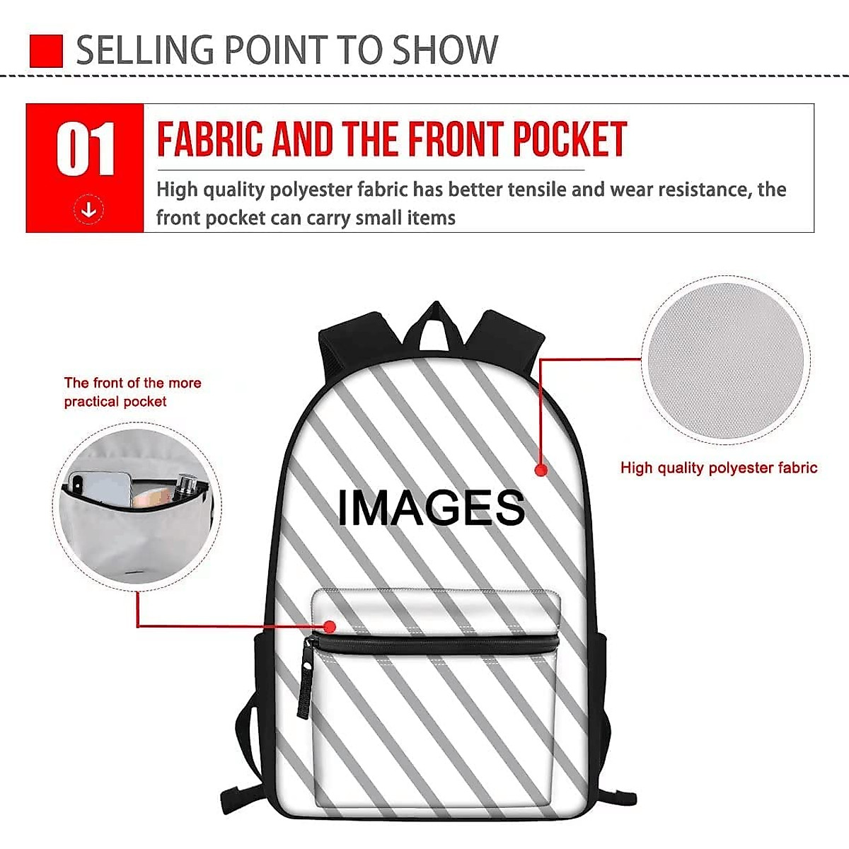 BIGCARJOB Pig Prints Elementary Girls School Bookbag Rucksack for Primary Girls School Backpack Set with Lunch Kits