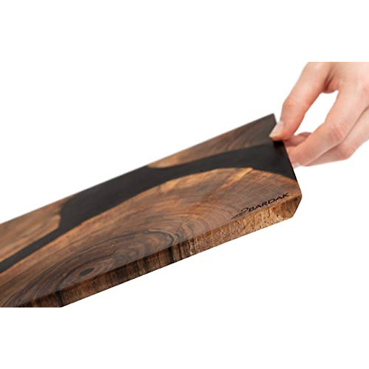 BARDAK Large Luxury Wooden Cheese Board, Charcuterie Platter & Serving Tray, Handmade Wine & Cheese Board Gift, Housewarming Gifts for Couples, Unique Wood Epoxy River Board