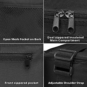MISSMOON lunch Cooler Bag, Small 6 Can Insulated Cooler Box Tote Container Lunch Bag Pack Adjustable Strap For Adult Women Men Black