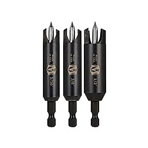 3pc Self-Centering Plug Cutter Set (Made in USA)