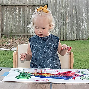 BapronBaby Willow Bapron - No Neck Tie Safer Bib for Baby & Toddler - Soft Waterproof Stain Resistant - Machine Washable - Sz Baby/Toddler 6m-3T