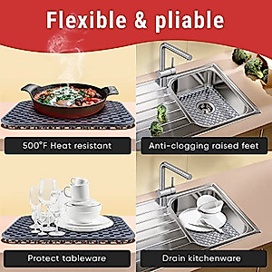 Kitchen Sink Protector 13.58" x 11.6" - Sink Mats for Bottom of Kitchen Sink - Sink Protectors for Kitchen Sink - Sink Mats and Protectors - Dish Drying Mat for Stainless Steel Sink