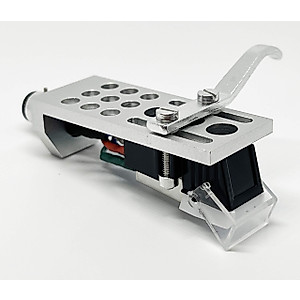 Cartridge and Stylus, Conical needle and Silver Headshell with mounting bolts for Technics SL-1200, SL-1210, SL-1600, SL-1610, SL-1700, SL-235, SL-23A, SL-B2