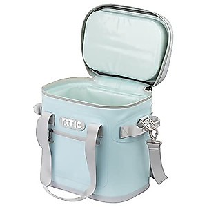 RTIC Soft Cooler 20 Insulated Bag, Sky Blue, Leak Proof Zipper, Portable Ice Chest Cooler for Travel, Lunch, Work, Cars, Picnics, Beaches & Trips