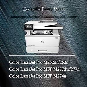 (4 Color Set, BCYM) Compatible 201X CF400X 201A Toner Cartridge CF401X CF402X CF403X for HP Color Pro MFP M277 M252 M274n Printer (High Yield, Black 2,800; Color 2,300 Pages), by TG Imaging