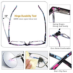 COJWIS Progressive Multifocus Reading Glasses Blue Light Blocking,Spring Hinge Readers for Women Men (Multicolor, 2.25, multiplier_x)