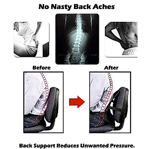 Car Back Support Chair Massage Lumbar Support Waist Cushion Mesh Ventilate Cushion Pad for Car Office Home Designed for Comfort and Lower Back Pain Relief