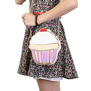 LUI SUI Girls Cupcake Crossbody Handbag Popcorn Hamburger Purse Small Purse Women Cellphone Shoulder Bag