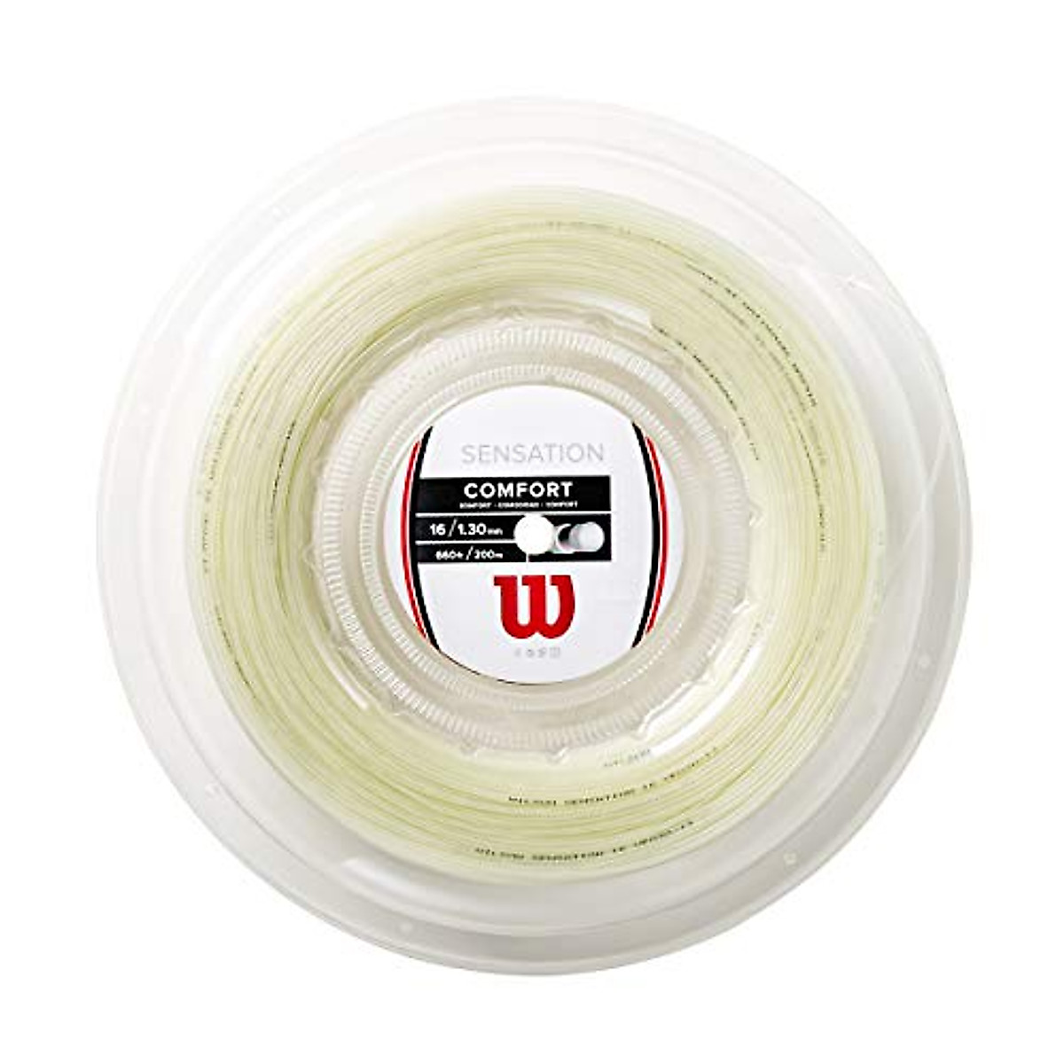 Wilson Sensation 16 Tennis String - 200m Reel, White