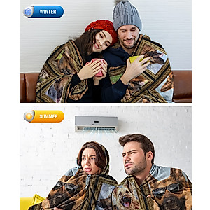 German Shepherd ​Blanket - Fleece Throw Blanket for Couch Super Soft Cozy Bed Blanket Lightweight Plush Fuzzy Lap Blankets and Throws for Sofa, 50 x 60 Inch, Gift for Dog Lover