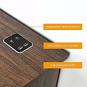 Kasibie Farmhouse 65" TV Stand, Modern LED TV Stand Brown, Entertainment Center with Storage Cabinet, Sliding Barn Door Media Cabinet (Brown)