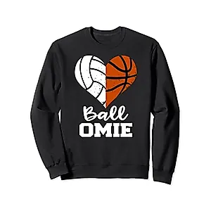 Ball Omie Heart Funny Volleyball Basketball Omie Sweatshirt