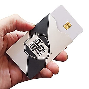 2 Pack - Heavy Duty RFID Blocking Sleeves to Protect Credit, Smart & Identity Embedded Chip Cards from Identity Scanner Theft - Slim Badge Holder for Wallet, Purse, Travel Bag & More by Specialist ID USA