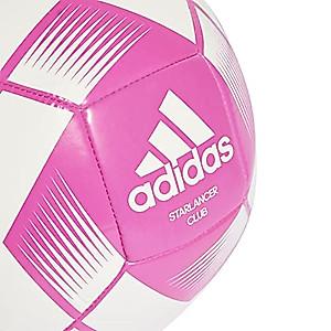 adidas Unisex-Adult Starlancer Club Ball, Team Shock Pink/White, 4
