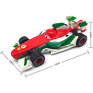 Flmenunu Movie Car Toy Francesco-F1 1:55 Scale Die-Casting Car Metal Alloy Boy Kid Toy