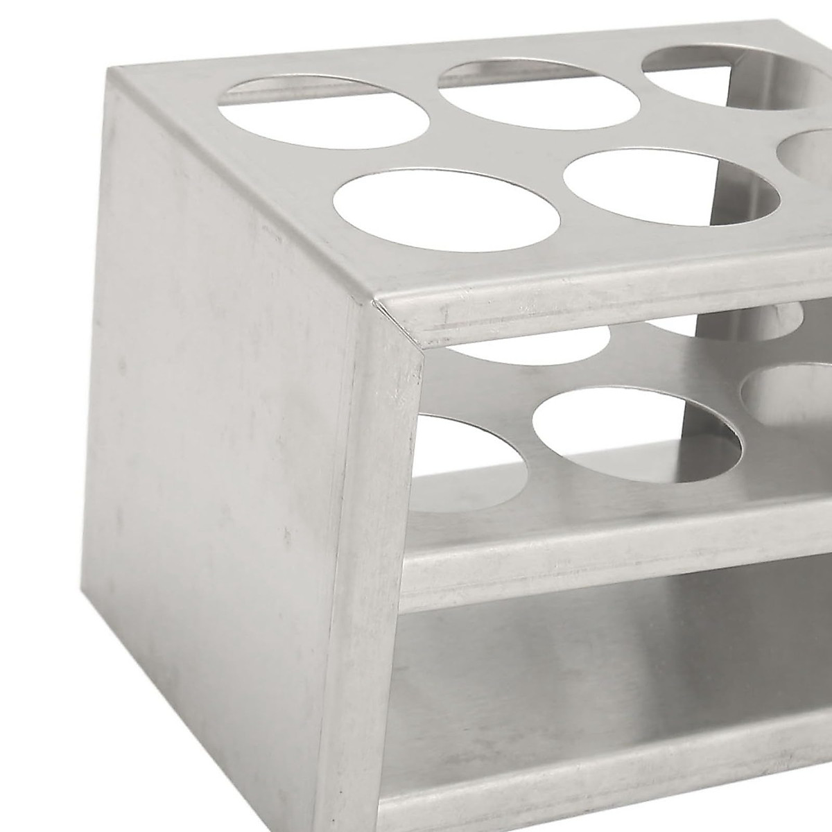 Fockety 6 Holes Test Tube Rack, 3 Tiers Stainless Steel Test Tube Holder for 50ml Test Tubes, Sturdy Structure Lab Test Tube Rack, 30mm/1.18in in Diameter, Centrifuge Tube for Laboratory