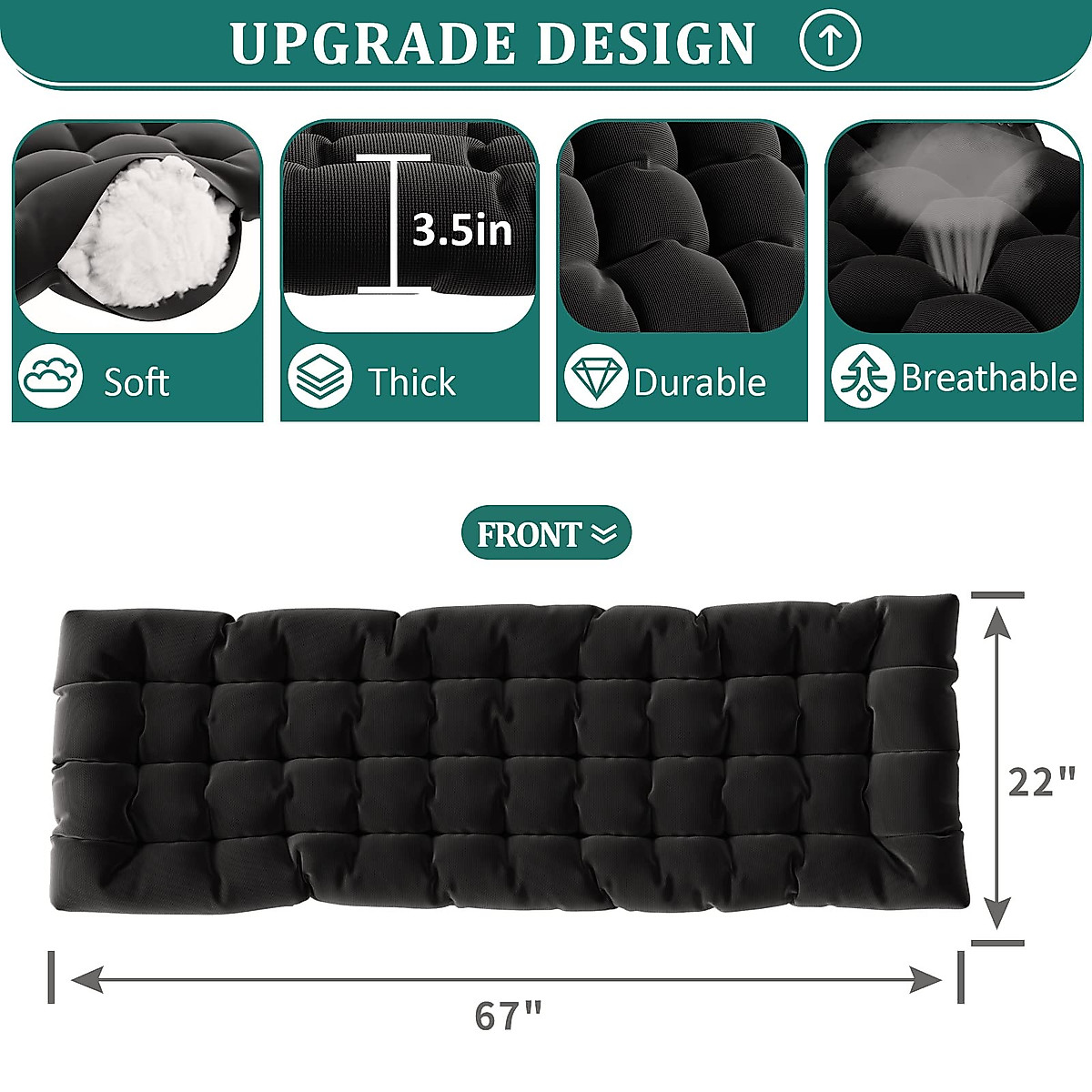 UDPATIO Oversized Zero Gravity Chair 29In XL Patio Reclining Chair with Cushion, Outdoor Folding Adjustable Recliner with Cup Holder, Foot Rest & Padded Headrest, Support 500LB