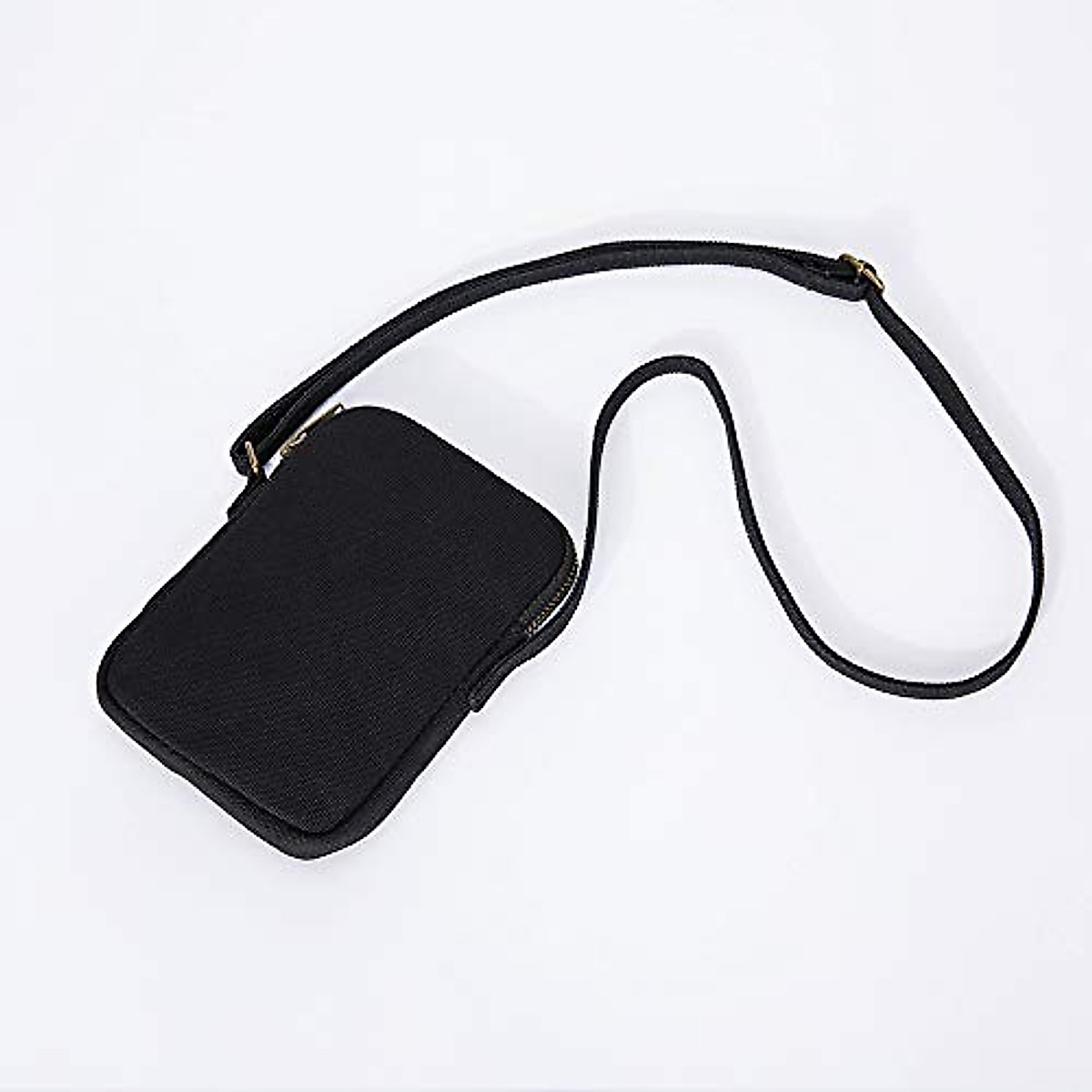 YONBEN Small Crossbody Purse Zipper Cell Phone Bag Mini Shoulder Purse Wallet Smart Phone Wallet with Credit Card Solts (Black, 4.72”(L) 0.78”(W) 6.49”(H))