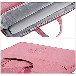 14-15 Inch Waterproof Laptop Sleeve Case - Compatible with Lenovo 14, HP Pavilion x360 14", Acer Aspire 3, ASUS VivoBook 14, Dell XPS 15 - Pink