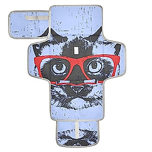 Cat Portable Baby Changing Pad Diaper Changing Table Pads Foldable Travel Changing Mat with Built-in Pillow for Newborn Essentials Baby