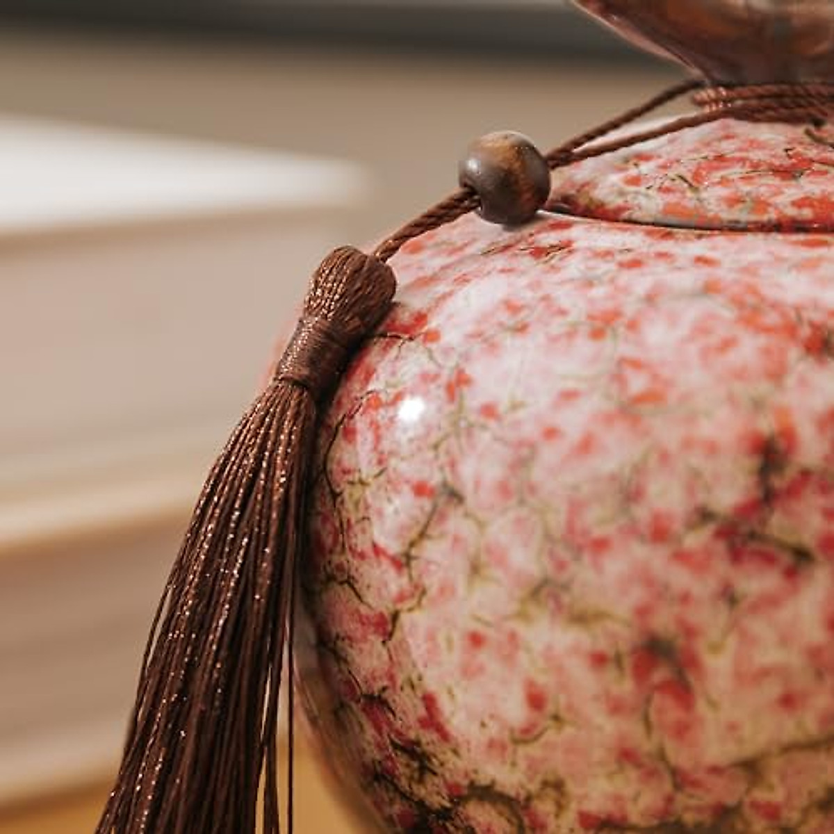 OneWorld Memorials Pet Branch Ceramic Funeral Pet Cremation Urn for Memorials - Holds Up to 30 Cubic Inches of Ashes - Small Sakura Pink