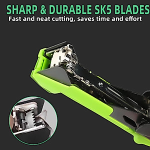 Suca Plant Tying Machine, Lightweight Plant Tying Tape Tool to Tie Up Vine Quickly, Plant Tie Tapener Gun with Tapes and Staples Green