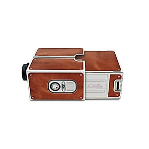 Luckies of London | Portable Smart Phone Projector | Projector Screen for Cell Phone | Bedroom Accessories & Wireless Tech Gadgets | Mobile Phone Accessories / Movie Night Supplies | Brown