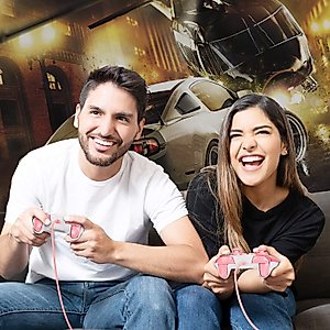 fuxinya Wired Controller, Compatible with Xbox One/One S/One X/One Elite/Windows PC, USB Wired Gamepad Remote Controller, PC Game Controller with Headset Jack [2021 Newest Version] (Pink)