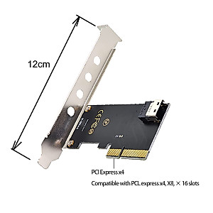 Cablecc PCI-E 4X to U.2 U2 Kit SFF-8639 to SFF-8654 Slimline SAS NVME PCIe SSD Adapter for Mainboard