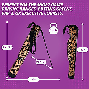 Women's Ultralight Sunday Bag | Taboo Fashions Stand Bag | Range Bag, Par 3, Executive Course | Self Flexing Stand, Adjustable Strap