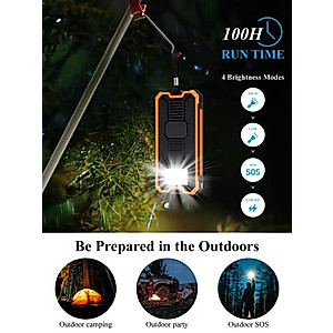 Power-Bank-Solar-Charger - 36000mAh Solar Power Bank, PD 20W Quick Charge,Drop-Proof Waterproof Dustproof Built-in LED Flashlight for iPhone, Tablet, Samsung and More USB Device(Orange)