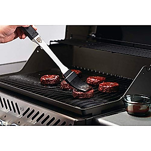 Napoleon Accessory 70036 - Executive 3 Piece Toolset - Premium BBQ Grill Toolset, Cast Stainless Steel, Ergonomic Handles, Heat Safe Rubber Grip, Includes Tongs, Multifunctional Spatula, Basting Brush
