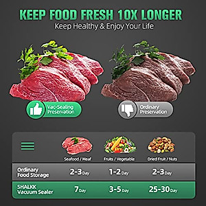 Vacuum Sealer Machine for Food Saver Food Vacuum Sealer Automatic Air Sealing System for Food Storage Dry and Wet Food Modes Compact Design 12.6 Inch with 15Pcs Seal Bags Starter Kit