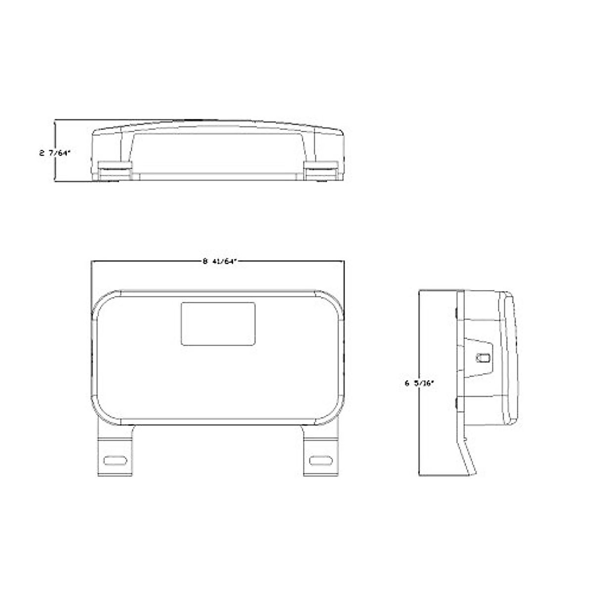 Lumitronics Red Surface Mount Stop/Turn/Tail - License Bracket/Light for RV, Trailer, Camper, 5th Wheel and Motorhomes (White)