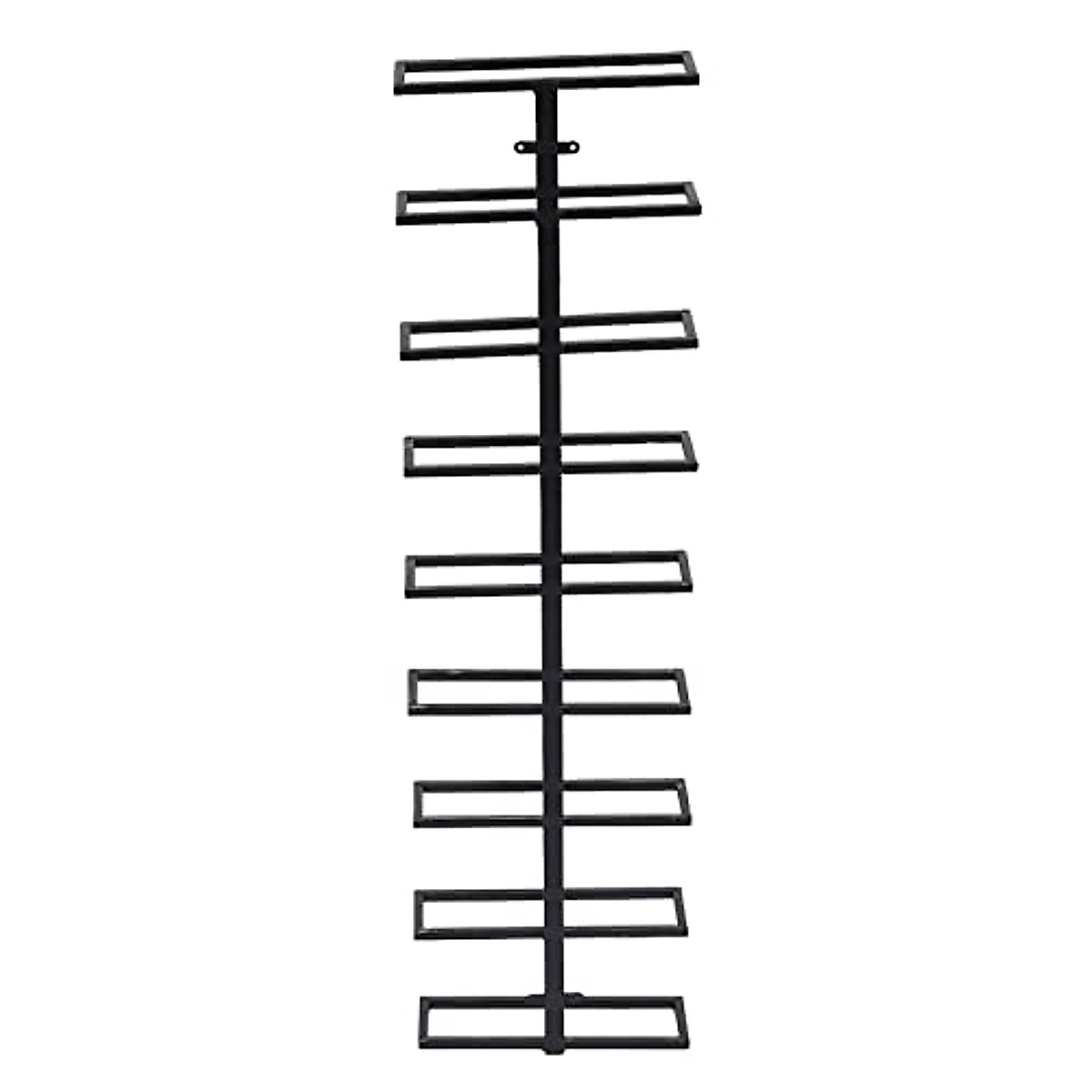 LOYALHEARTDY Wall Wine Rack, 9 Bottle Black Wrought Iron Wall-Mounted Wine Racks, Wine Holder for Wall for Kitchen,Dining Room,Bar, Alcohol Storage Solution, Each Rack: 4.3x10.6inch