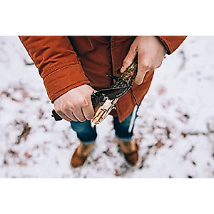 USMC Black Tactical Folding Knife-3.5 Inch Blade Marine Rescue & Hunting Knife-Two-Sided Engravings - USMC Gift-Disabled USMC Vet Owned SMALL Business