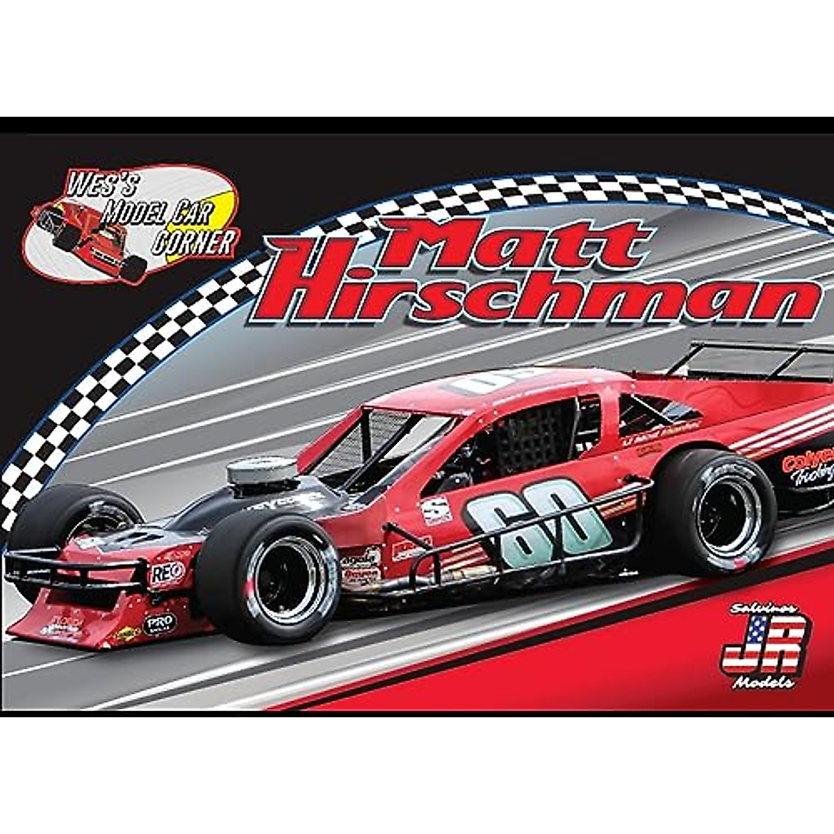 Wes's Model Car Corner by JR Salvinos WMCC-10060 1/25 Scale Hirschman Asphalt Modified Race Car Plastic Model Kit - Assembly Required