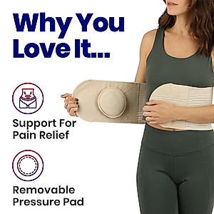 Hernia Belt for Men or Women | C Section Belly Binder &amp; Abdominal Binder | Post Surgery &amp; Pregnancy Tummy Tuck | Hysterectomy, Umbilical Hernia | Postpartum Belly Band &amp; Belly Wrap | (L/XL)