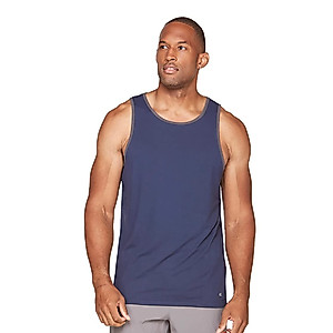 Colosseum Active Men's Performance Four Way Stretch Weight Lifting Tank Top (Navy, Small)