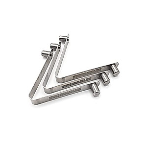 Swimables Stainless Steel Universal V-Clip for All Swimming Pool and Spa Skimmer/Nets, Brushes or Poles - Works for Above Ground or Inground Pools - 3 Pack