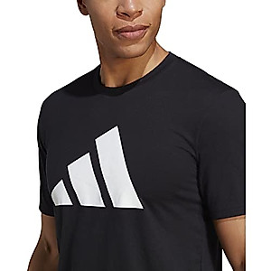 adidas Men's Training Essentials Feel Ready Logo T-Shirt, Black/White, Large