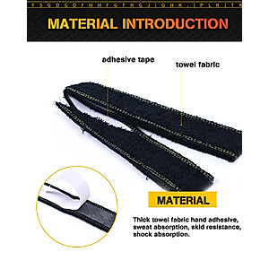 Toweling Racket Overgrip, Super Absorbent Cotton Towel, Skid Resist Absorb Sweat Grip Tape, Handles Protection for Tennis Badminton Racquetball Squash Baseball