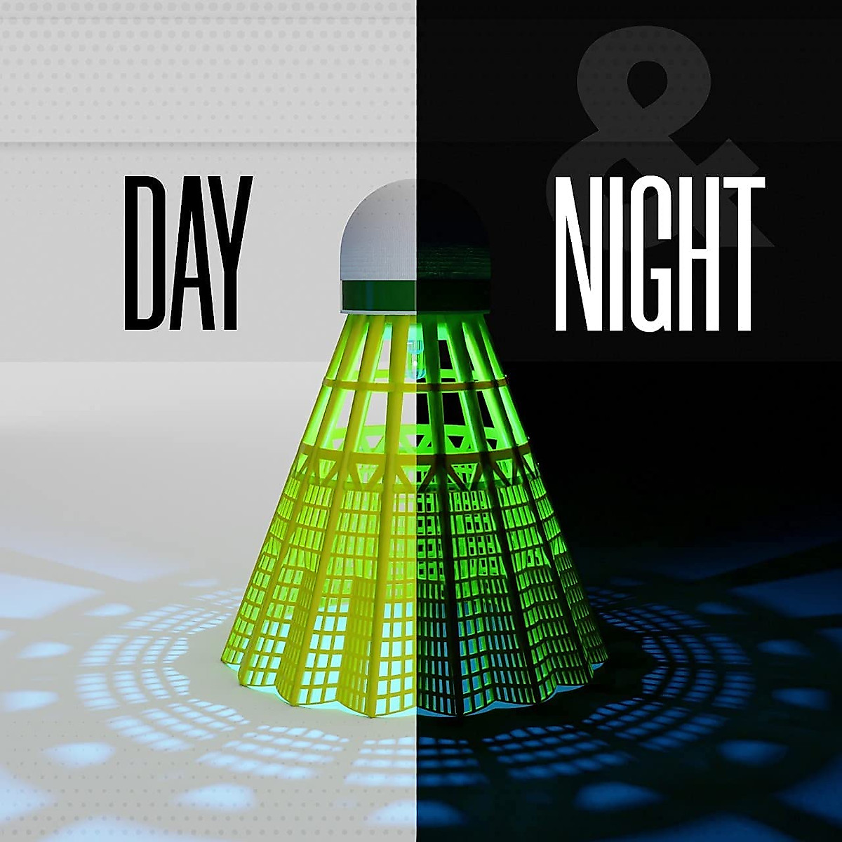 EAGLES LED Badminton Shuttlecocks - 5 Pack Lighting Birdies, Nylon Glow in The Dark Birdie Balls for Baseball Practice- Plastic Light Up Birdies for Outdoor Indoor Sports Activities