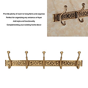 Coat Rack Wall Mount, Rail Wall Hook Coat Hooks Behind Door Mounted for Coat Hat Clothes Hanging Vintage Space Hat Racks Hooks for Hanging Coats Wall Mounted