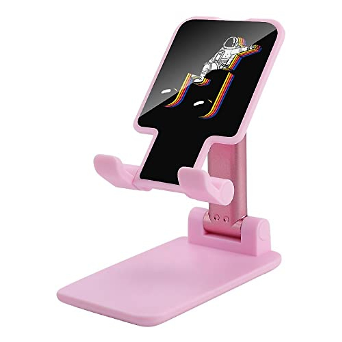 Space Astronaut Musical Note Foldable Desktop Cell Phone Holder Portable Adjustable Stand for Travel Desk Accessories