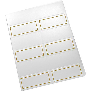 Single Line Border Printable Place Cards, Gold (Choose Color), Set of 60 (10 Sheets), Laser & Inkjet Printers - Wedding, Party, Dinner, and Special Events - Made in the USA