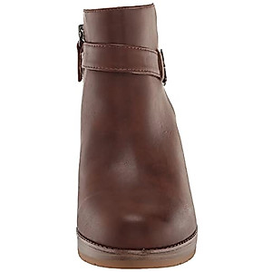 Dr. Scholl's Shoes Women's One Up Booties Ankle Boot, Copper Brown Synthetic, 8.5