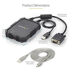 StarTech.com Rugged Laptop Crash Cart Adapter, USB/VGA KVM Console, File Transfer & Video Capture, Windows/Linux/MacOS - TAA